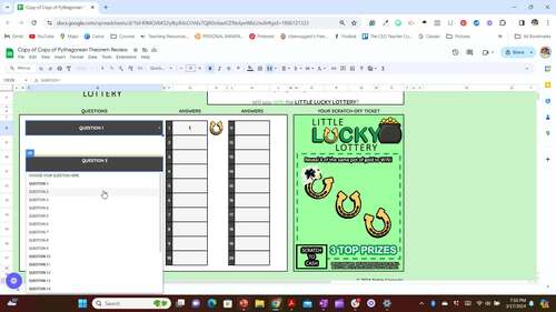 Pythagorean Theorem 8th Grade Math Unit Review Activity Self Checking ...