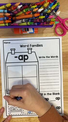 Word Families Worksheets by Mrs Males Masterpieces | TPT