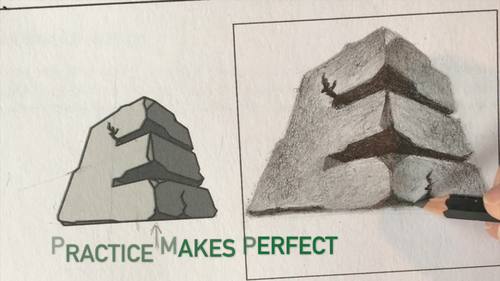 Distance Learning Art Beginner Drawing Shading Middle or High School Art