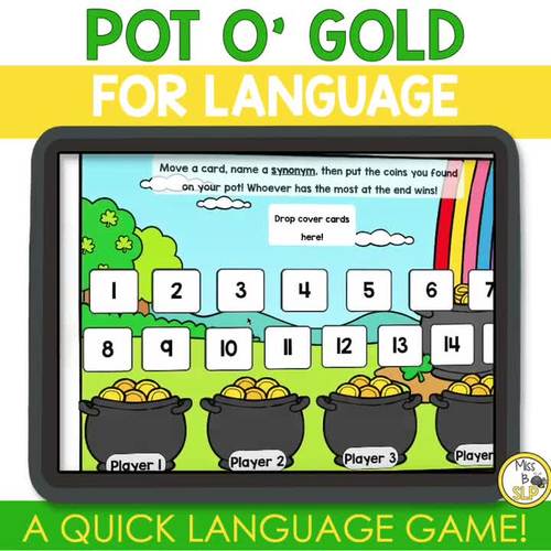 St. Patrick's Day Quick Vocabulary & Grammar Games - Digital Boom Cards
