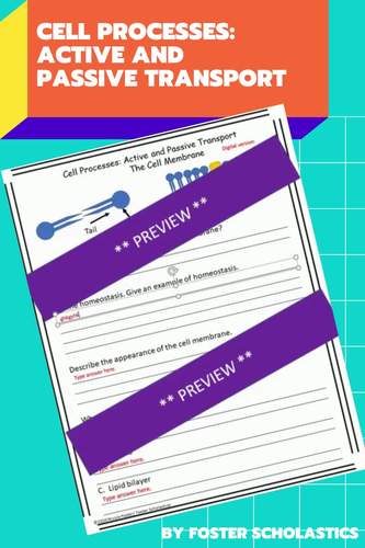 Cell Processes: Active and Passive Transport by Foster Scholastics