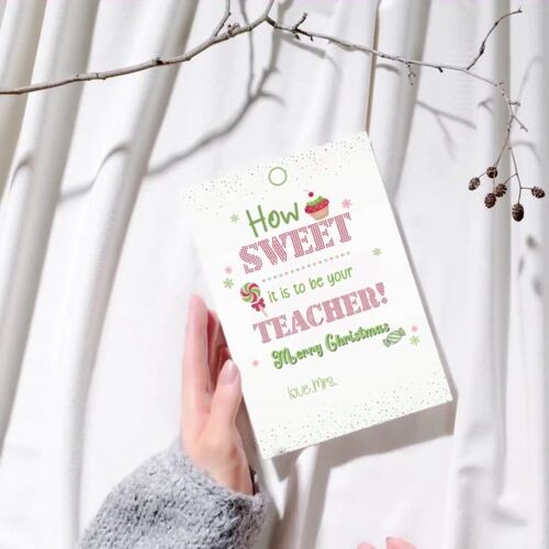 Christmas gift tags from teacher to student, Editable ,happy holidays ...