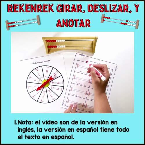 Number Rack - Rekenrek centro de matemáticas para contar a 20- Girar y ...