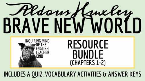 Brave New World Chapters 1 and 2 Quiz and Vocabulary Activities (Google)