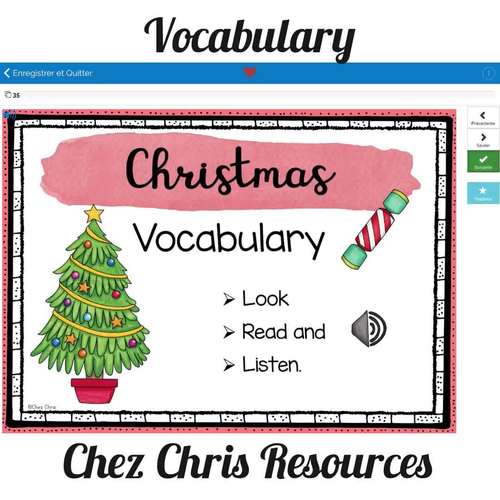 Christmas and Winter Vocabulary with Boom™ Cards: Look, Listen and Read ...
