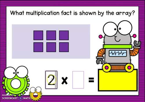 Multiplication with Arrays Table of 2 Boom Cards™ by Creating 4 ESL
