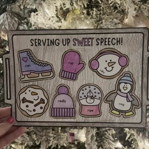 Winter Speech Therapy Articulation Craft | Christmas Build Your Own ...