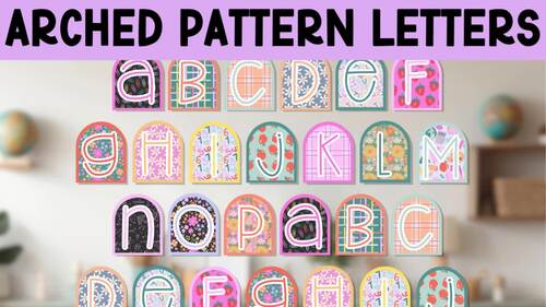 Arched School Days Bulletin Board Letters | Door Decor | Bulletin Board ...