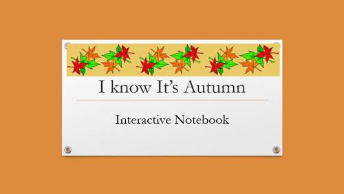 I Know It's Autumn Interactive Notebook | TPT