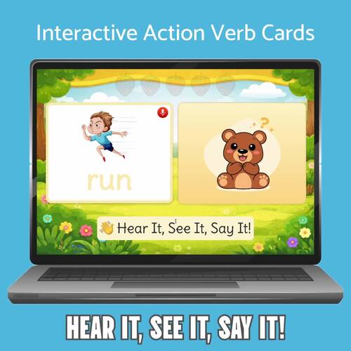 Action Picture Cards | Action Verbs Flashcards with Audio, Animations ...