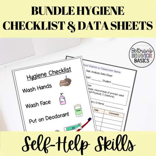 Bundle Hygiene Self Help Task Analysis Data Sheets and Visual Schedule