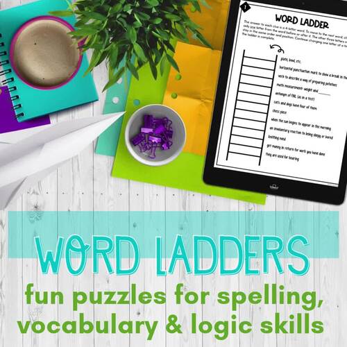 Word Ladders VOL 1 - Puzzles for Vocabulary and Spelling - Fun Friday ...