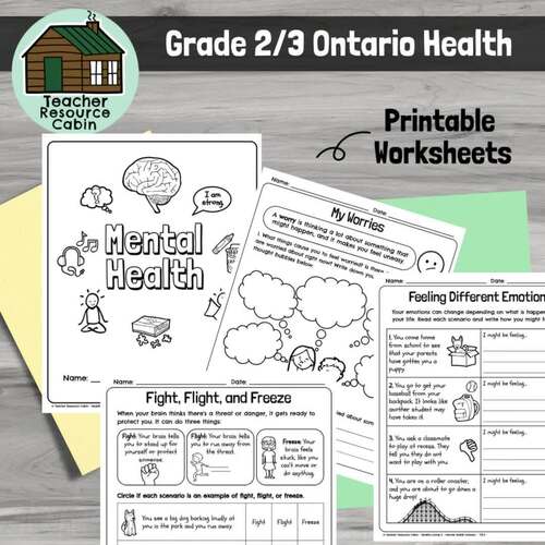 Grade 2/3 Ontario Health Workbooks by Teacher Resource Cabin | TPT