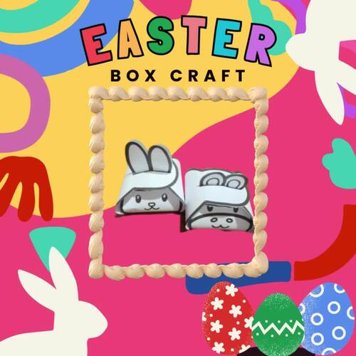 Easter Treat Box Craft : Color, Cut & Create : Printable : Paper Craft