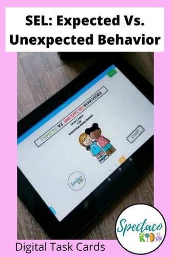 DISTANCE LEARNING SEL- Expected Vs. Unexpected Behaviors Boom Cards