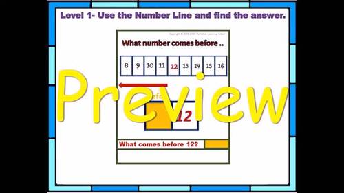 BUNDLE - Numbers 1 to 20 - BEFORE and AFTER- with Number Line. GOOGLESLIDES