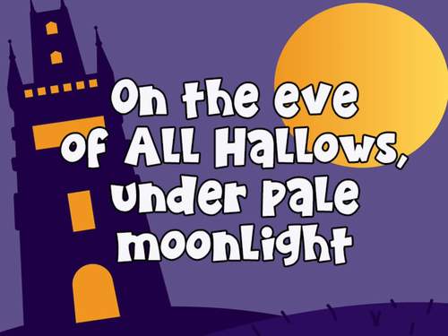 Poetry Comprehension - Halloween PowerPoint, Video & Reading Passage w ...