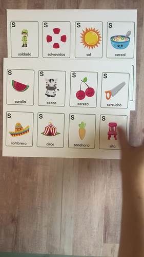 S Sound Printable Spanish Articulation Cards for Speech Therapy | TPT