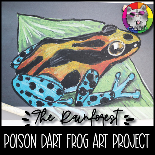 Tropical Rainforest Art Project, Poison Dart Frog Art Lesson for Elementary