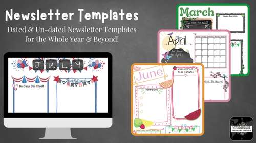 Newsletter Template Chalkboard Last Day of School Back to School Newsletter