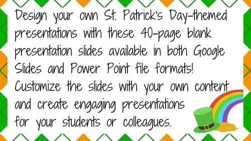40 Blank St Patrick's Day Presentation Templates Google Slides & Powerpoint