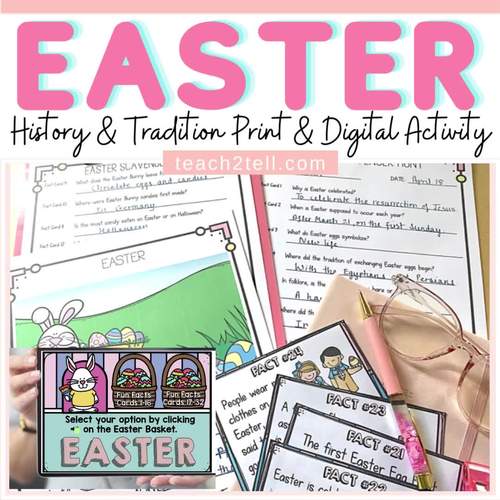Easter Activities Reading Comprehension Print and Digital Boom Cards