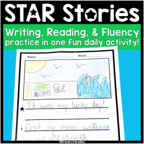 Writing, Reading, and Fluency Practice Star Stories by Primary Paradise