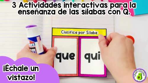 Sílabas con Q, que y qui | Actividades de Libreta Interactiva y Librito ...