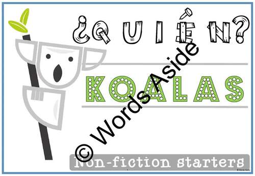 Spanish Reading Writing Nonfiction Text Speech Sped by Words Aside