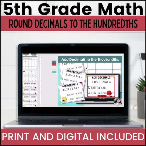 5th Grade Math Review Add Decimals Print & Digital Resource | TPT