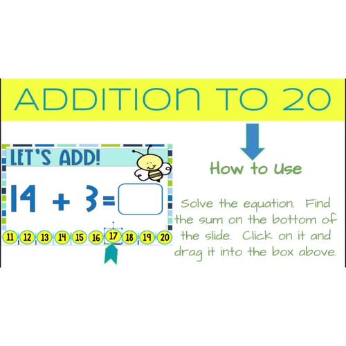 GOOGLE CLASSROOM Math Centers Addition to 20 Distance Learning | TPT