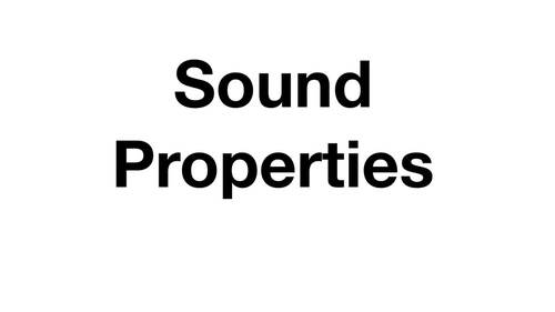 Properties of Sound by Physics Hawk | TPT