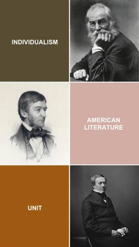 American Individualism Literature Unit (1800-1870) | TPT