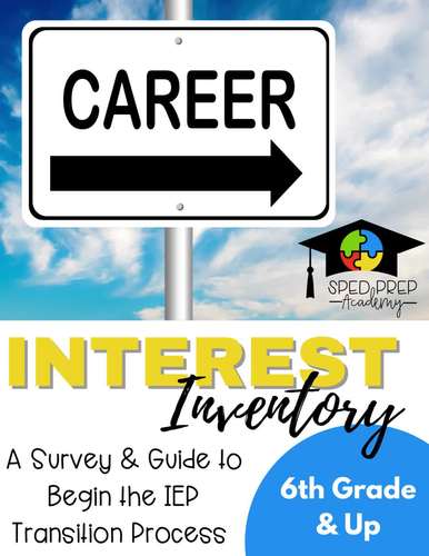 Career Interest Inventory for Special Education | TPT