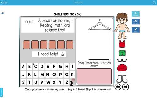 Articulation BOOM Cards™ - S Blends - Build-A-Kid Game by Speech Your Mind