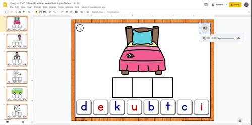 CVC - Mixed Practice - Word Building for Google Slides by Second Grade ...