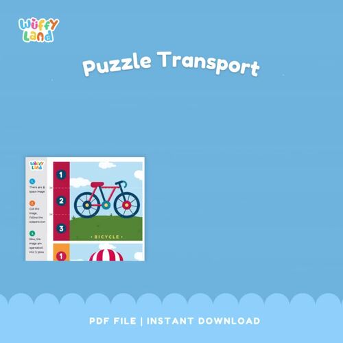 Puzzle Transport, Vehicles Puzzle Printable, Number 1-3, Counting ...