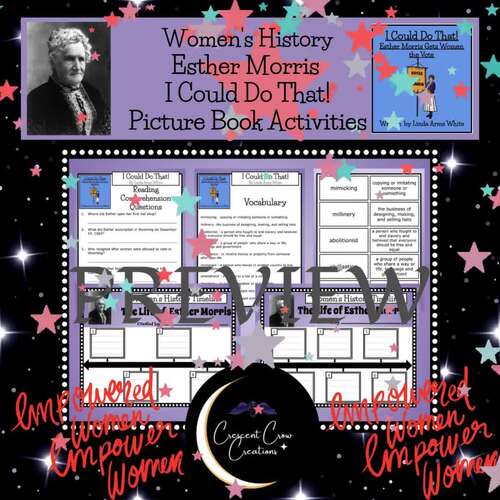 Women's History Esther Morris - I Could Do That! Picture Book Activities