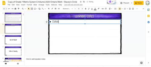 Grade 7 Measurement Metric System & Volume New Ontario Math Digital Slides