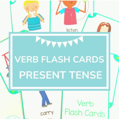 Verb Flashcards Grammar Activity | Regular and Irregular | TPT