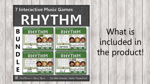 Rhythm Interactive Music Games Spring Reveal the Secret Picture | TpT