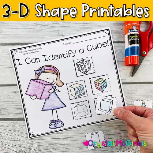 3 Dimensional (3-D) Shape Printables (5 Activities for Each 3-D Shape)