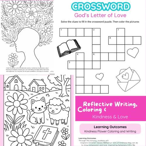 Christian Easter, holy week, spring coloring page SEL ‘LOVE & KINDNESS ...