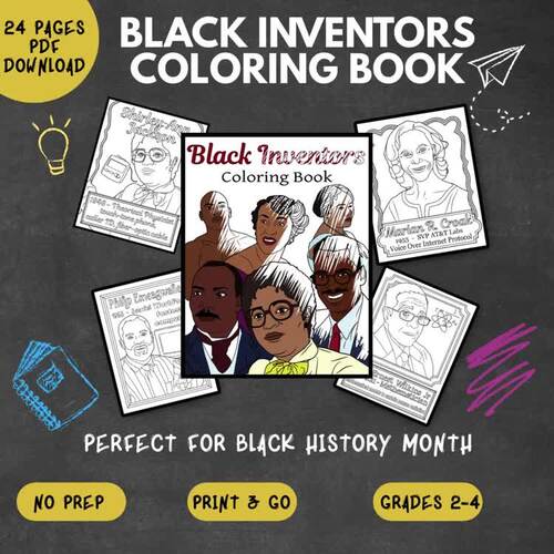 Black Inventors Coloring Page Black History Month Resource Full Book ...