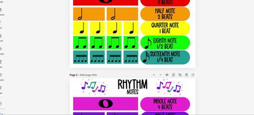 Music Decor - Rhythm - Boomwhacker Brights by Teacher's Pet | TPT