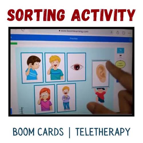 Five senses activities sorting Boom Cards by Piggybooks | TPT