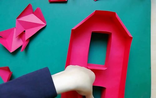 H 3D Letter Papercraft, Alphabet H, Making model with full instruction ...