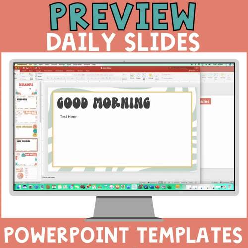 Daily Agenda PowerPoint Slides | Retro Groovy Classroom Decor | TPT