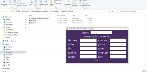 Fry Sight Word Game for Second Grade | Unscramble Fry Words 101-200 ...