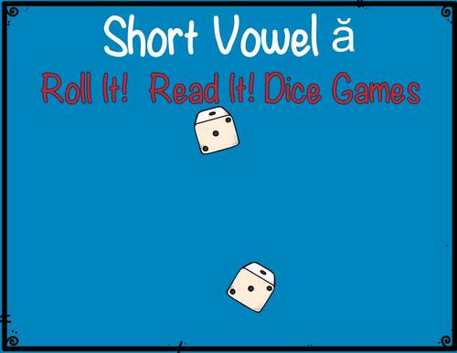 Three Phonics Short Vowel ă Dice Games by The Teaching Scene by Maureen